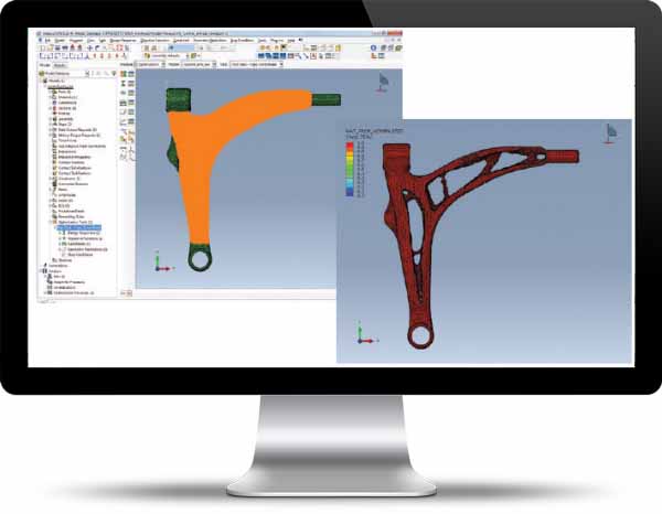 Simulia Tosca optimización estructural y de flujo - VIAS3D DMD